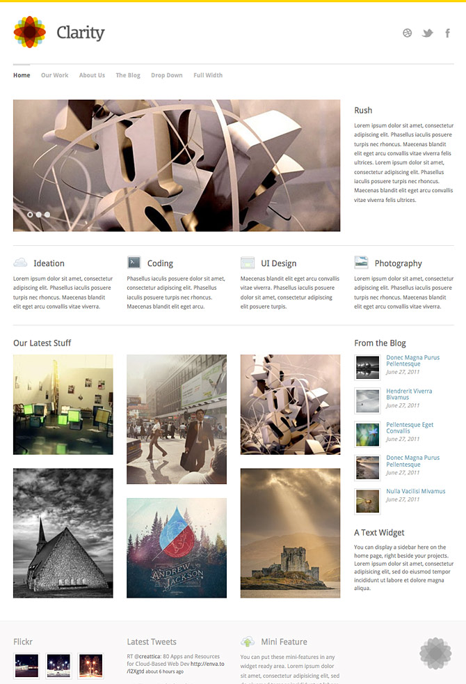 Clarity: A Minimal Portfolio WordPress Theme – Web Design Ledger