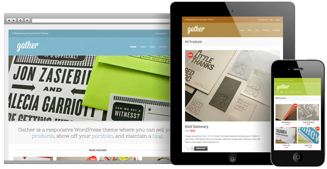 Gather: A Responsive E-commerce WordPress Theme - Web Design Ledger