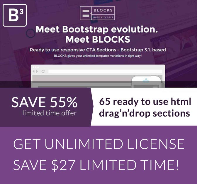 BLOCKS Website Template - only $22!