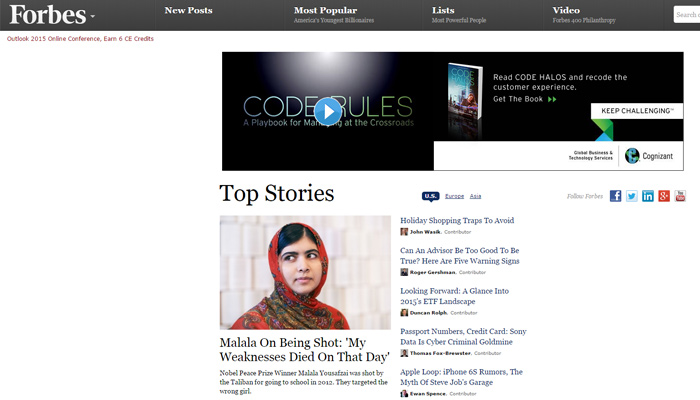 Online Magazine Website Layouts for Design Inspiration