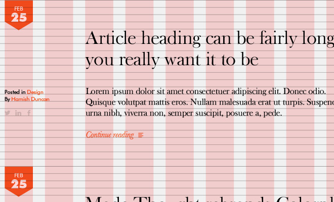 Custom Grid Design for Structured Website Mockups