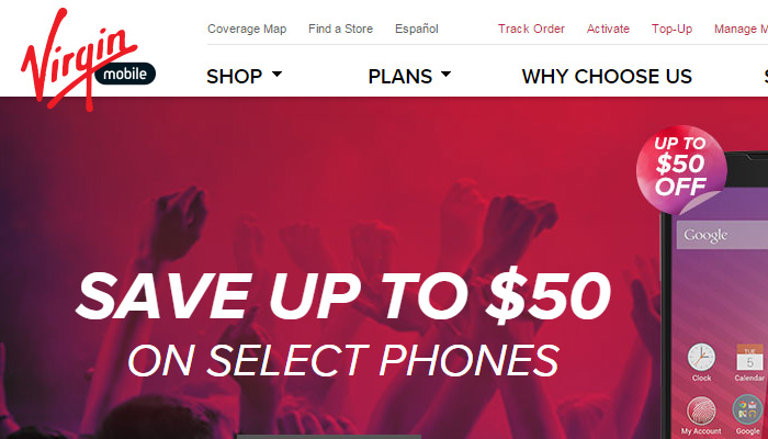 Virgin Mobile Web Design Trends
