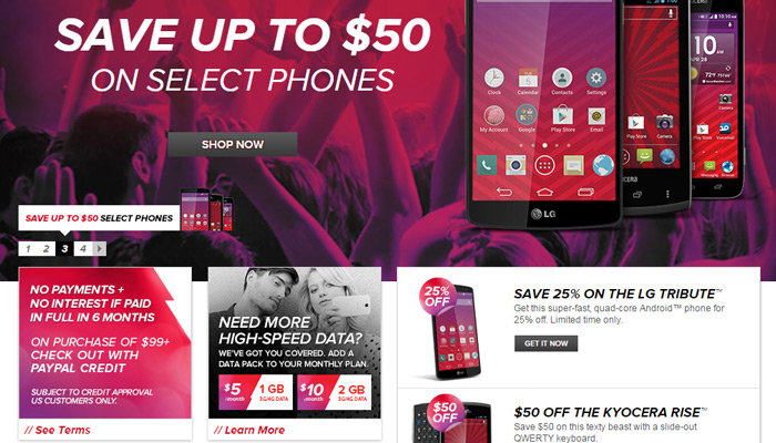 Virgin Mobile Web Design Trends