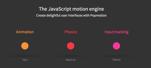 Popmotion, Javascript Motion Engine for Animated UI – Web Design Ledger
