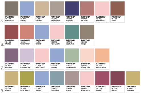 Pantone Releases Its 2016 Palette & Color of the Year – Web Design Ledger