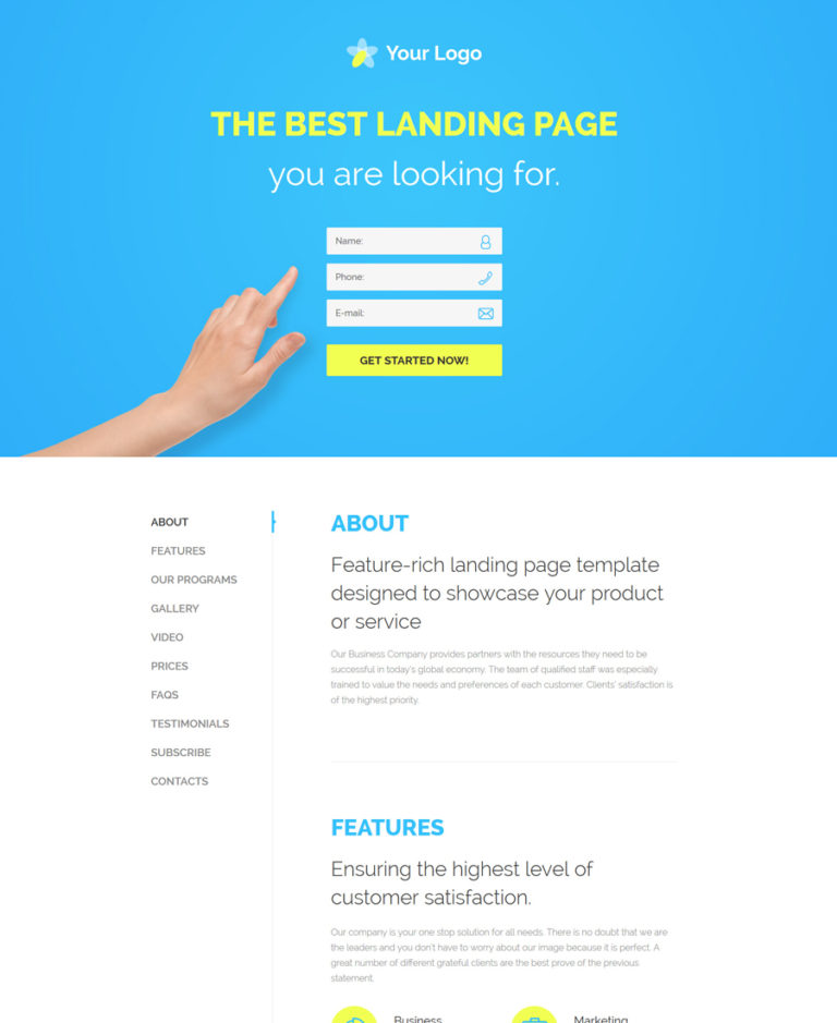 30 of The Best Responsive Landing Page Templates for 2016 – Web Design ...