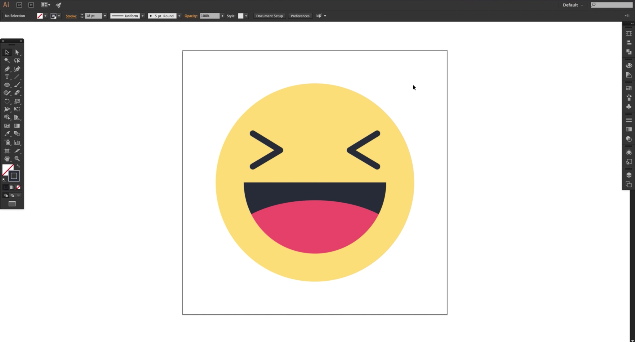 Learn How To Draw The Facebook Haha Emoji In Adobe Illustrator learn-how-to-draw-the-facebook-haha-emoji-in-adobe-illustrator