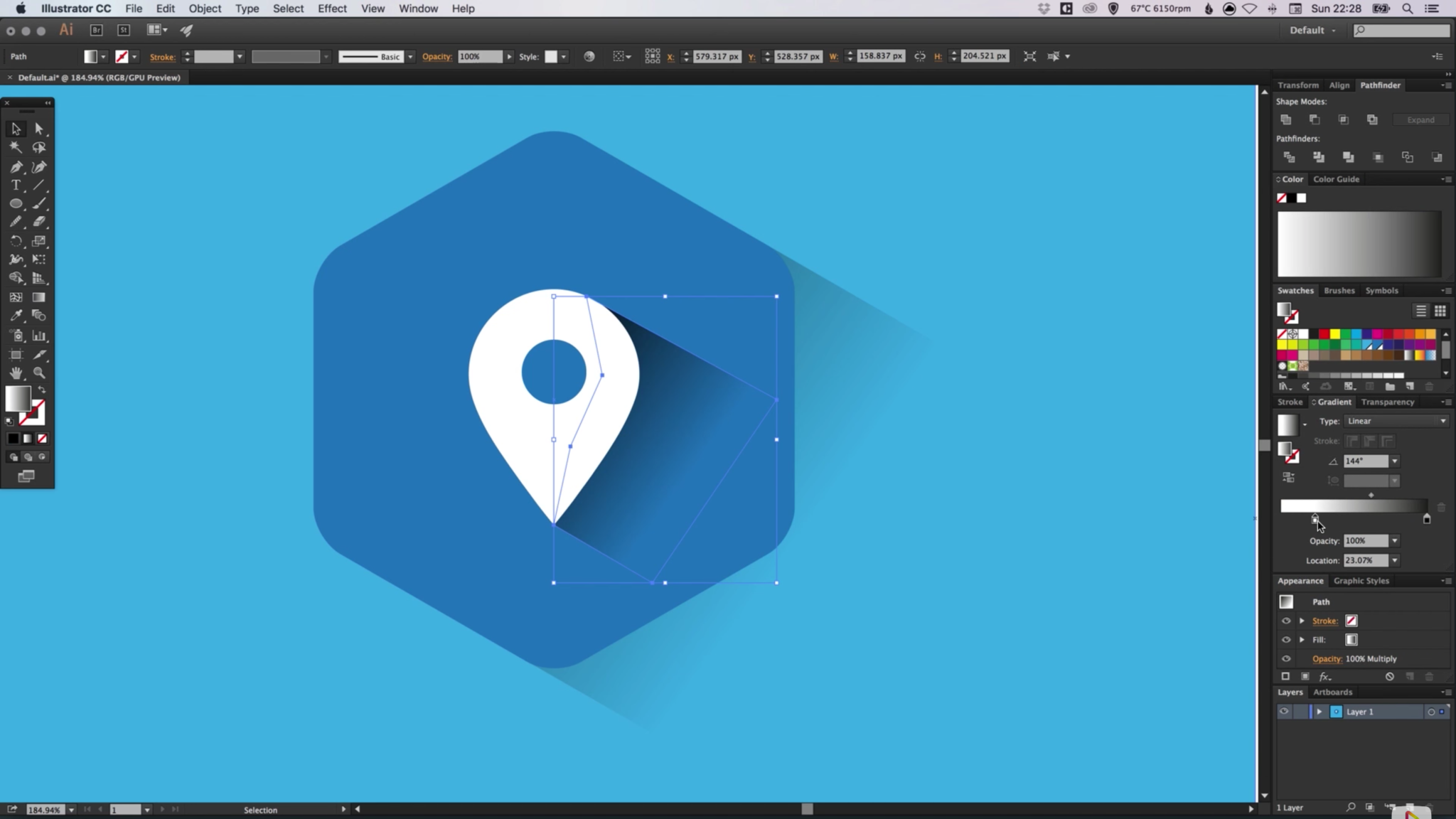 Draw an Icon Badge and Shadow in Illustrator – Web Design Ledger