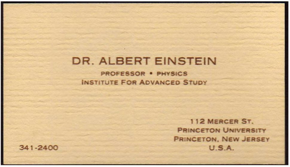 18 Business Cards from The World’s Most Famous People – Web Design Ledger