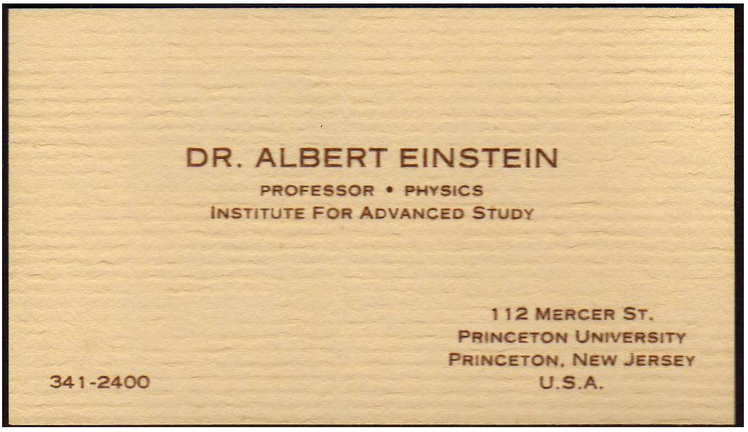 18 Business Cards from The World’s Most Famous People – Web Design Ledger
